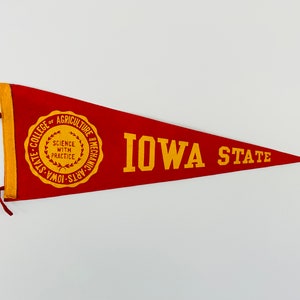 Vintage Iowa State University Souvenir Pennant - Etsy