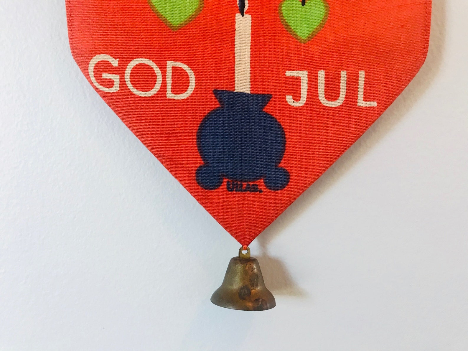 Vintage Merry Christmas god Jul Swedish Screen - Etsy