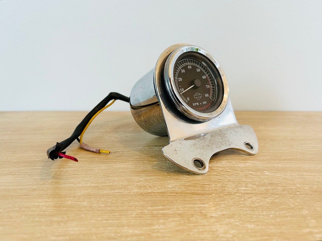Vintage Harley Davidson Motorcycle Tachometer RPM Gauge - as is ...