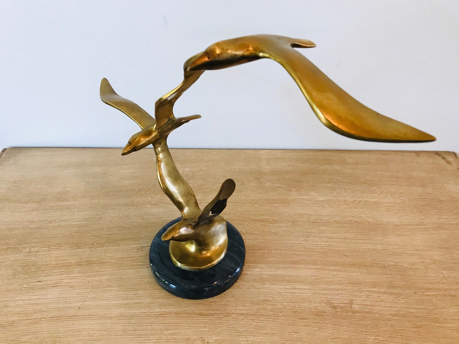Vintage Mid Century Modern Solid Brass Seagull Sculpture - Etsy