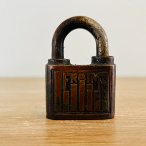 Vintage Fraim Brass Padlock Antique Lock No Key - Etsy