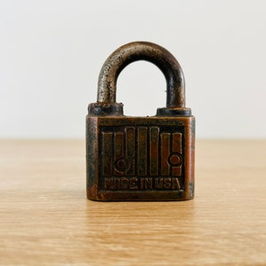 Vintage Fraim Brass Padlock Antique Lock No Key - Etsy
