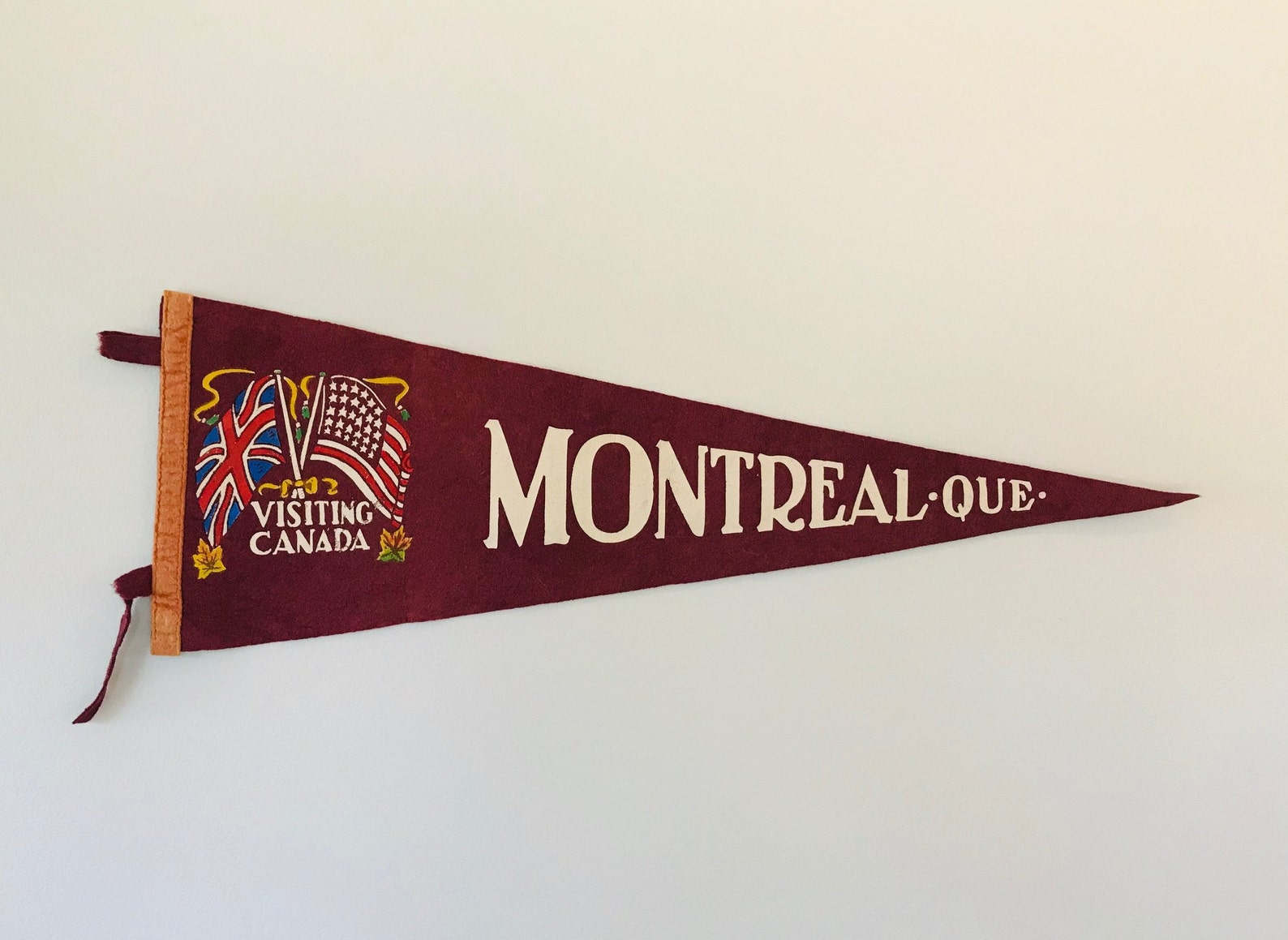 Vintage Montreal Quebec Canada Pennant | Etsy