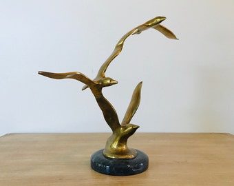 Vintage Mid Century Modern Gatco Solid Brass Seagull Sculpture | Etsy