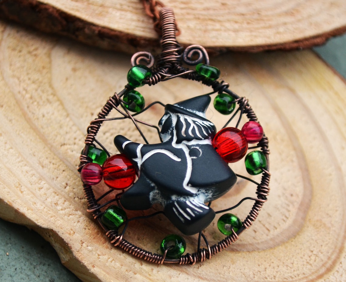 Copper Witch Necklace - Etsy