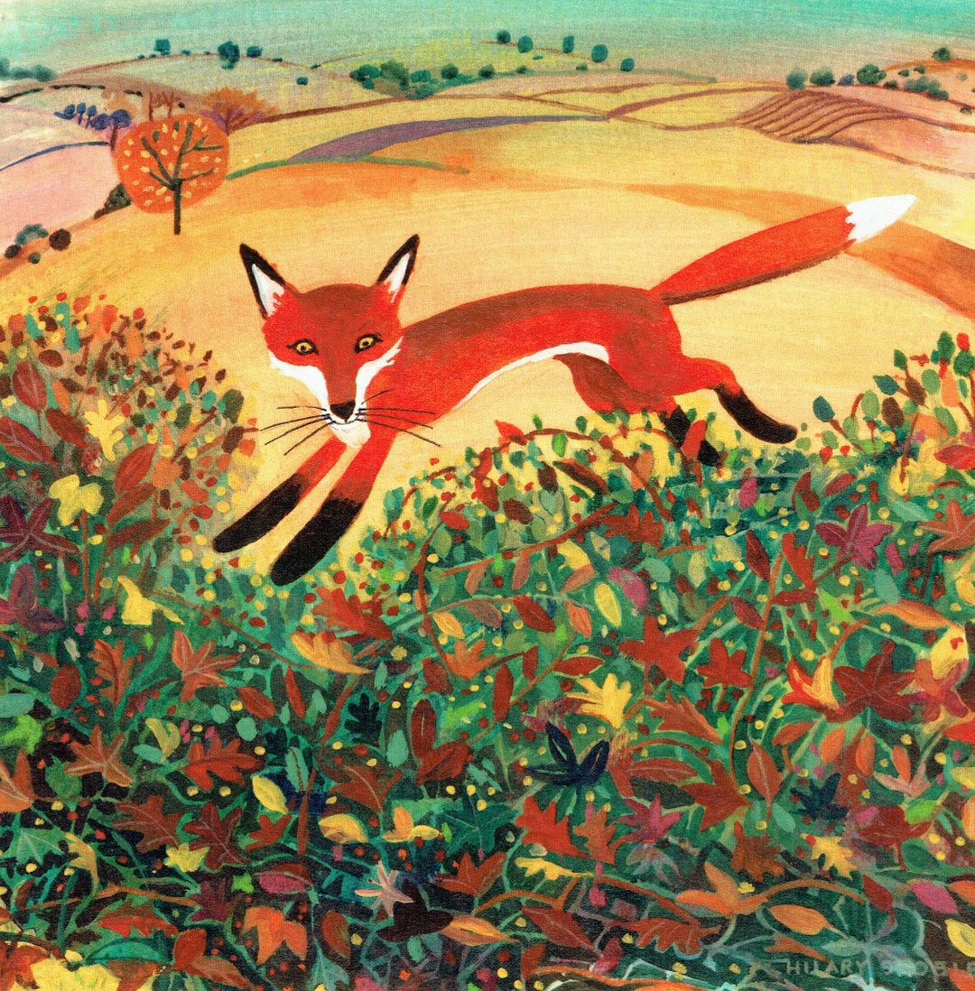 Autumn Fox Greetings Card - Etsy
