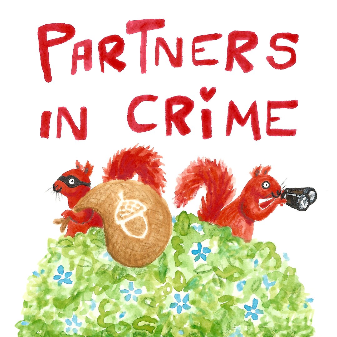 PARTNERS IN CRIME Greeting Card: Perfect for Valentines, Anniversaries ...