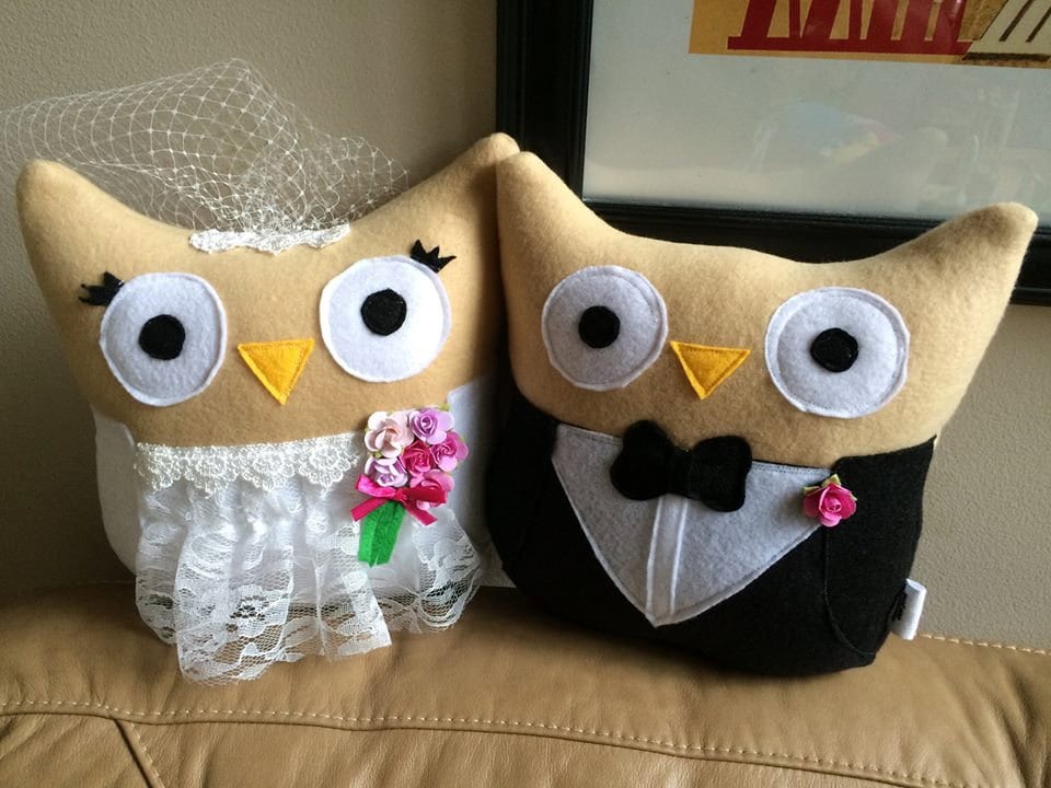 Bride and Groom Owl Plushies Owl Bride and Groom Plushies | Etsy