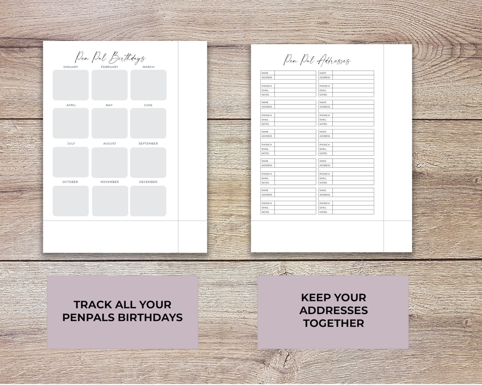Happy Planner Printable Pen Pal Tracker, Digital Penpal Planner, Snail ...