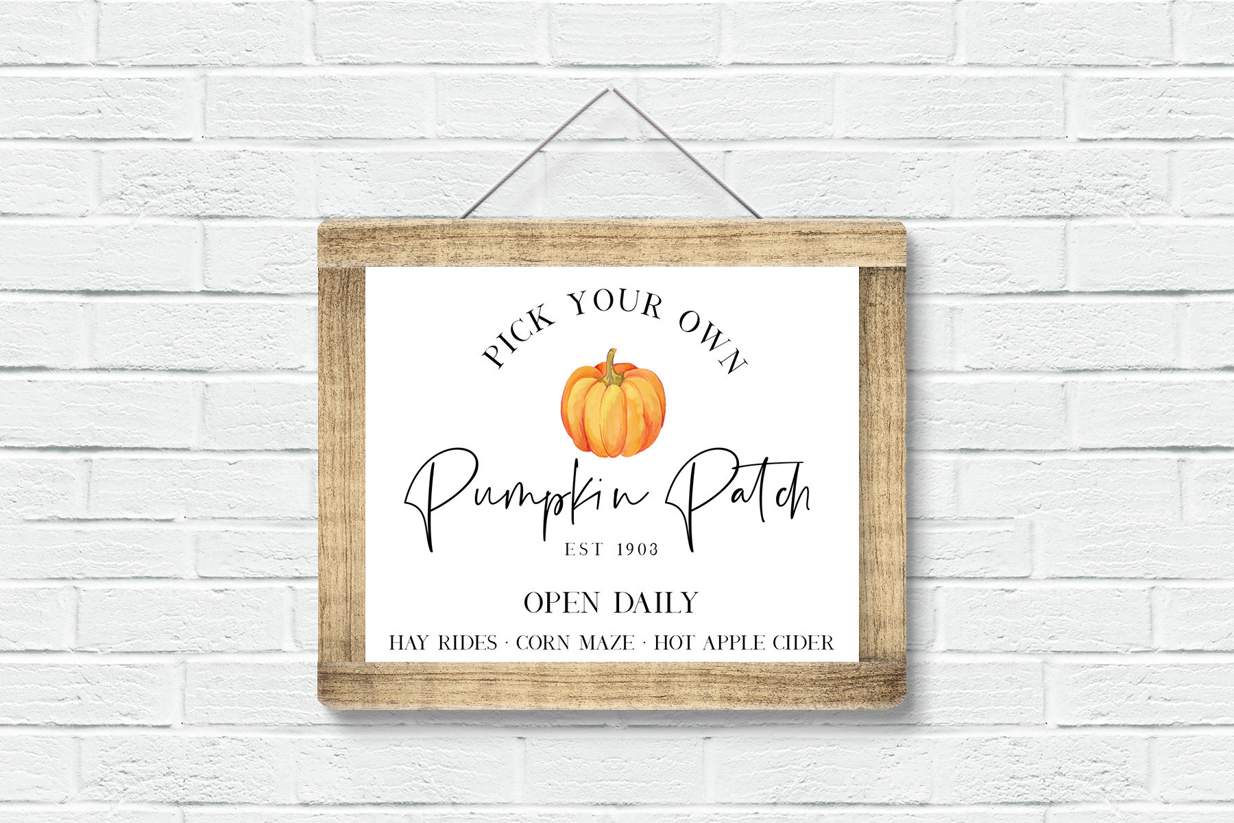 Wall Décor Prints Farm Fresh Pumpkins Sign 8x10 Fall Sign Farmhouse ...