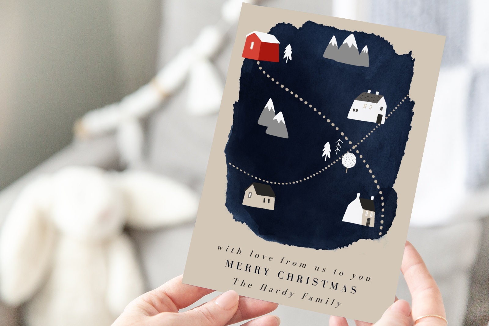Editable Christmas Card Map Printable Christmas Card - Etsy