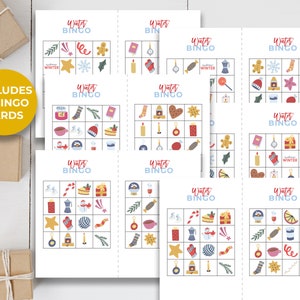 Christmas Printable BINGO, Holiday Party Games, Printable Party Game ...
