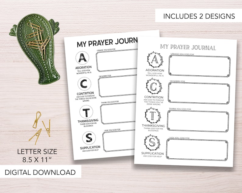 Children's PRAYER JOURNAL | Kid's Prayer List | Prayer Notes for Kids ...