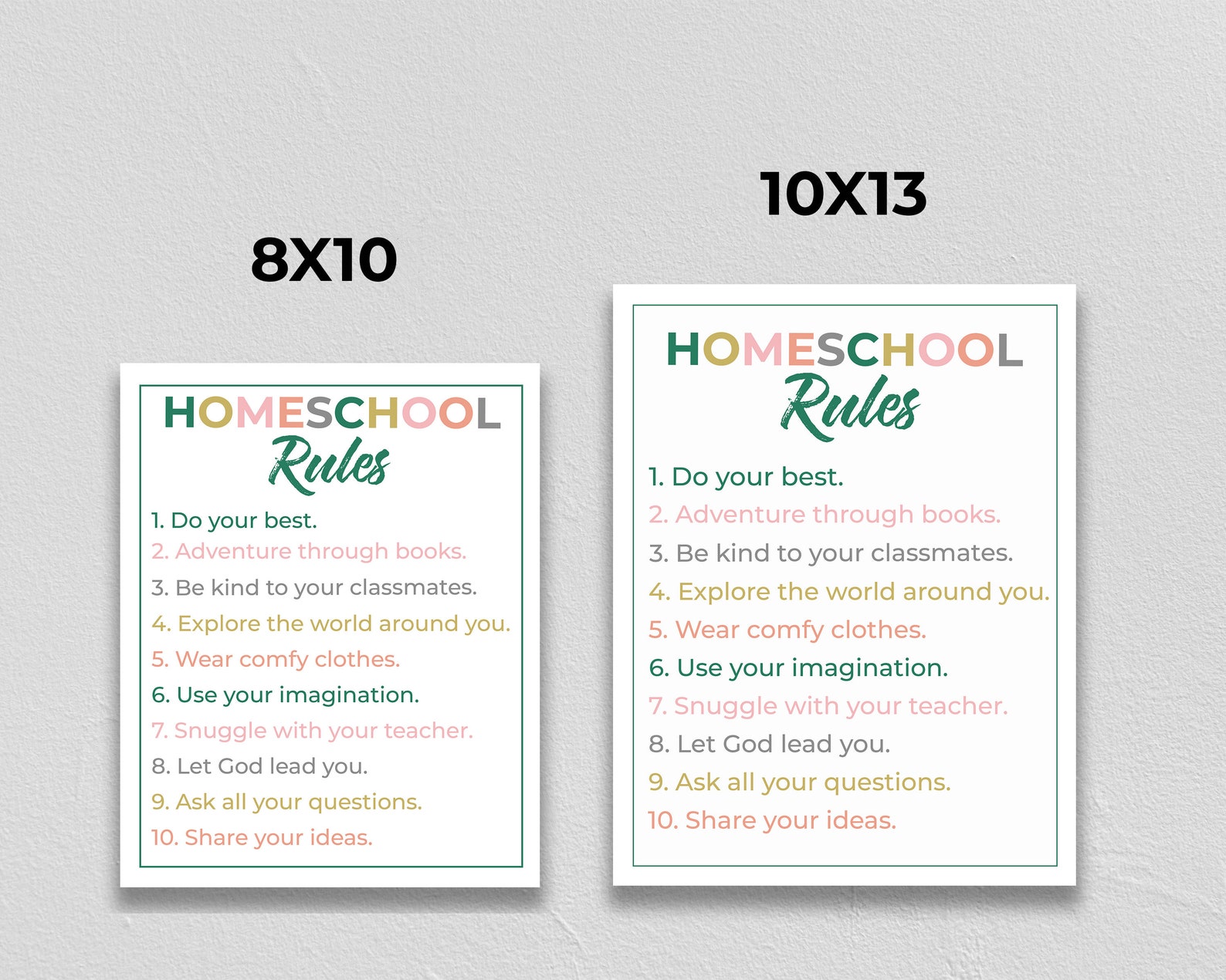 HOMESCHOOL SIGN, Homeschool Rules, Homeschool Printable Art, Classroom ...