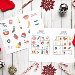 Christmas Printable BINGO, Holiday Party Games, Printable Party Game ...