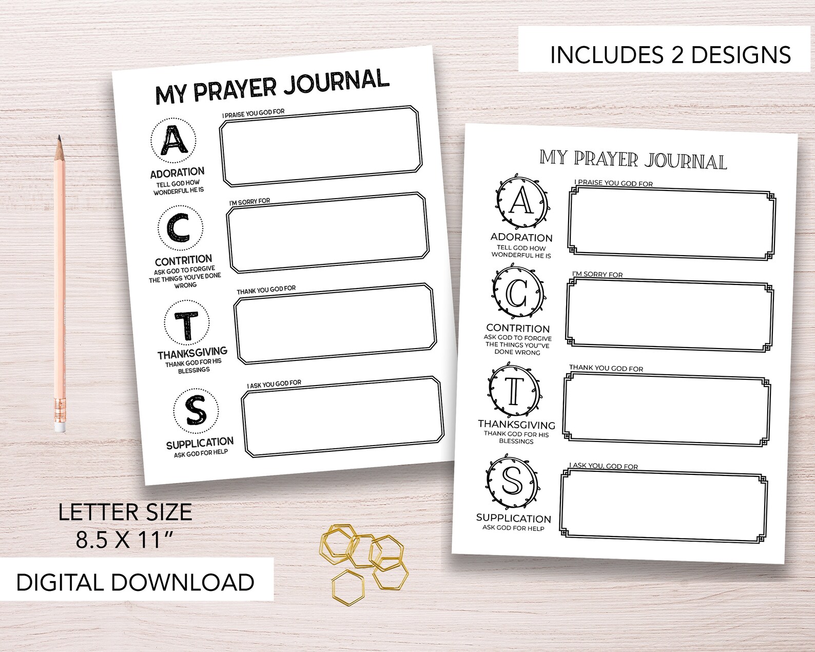Children's PRAYER JOURNAL | Kid's Prayer List | Prayer Notes for Kids ...