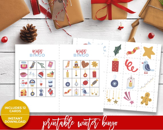 Christmas Printable BINGO Holiday Party Games Printable - Etsy