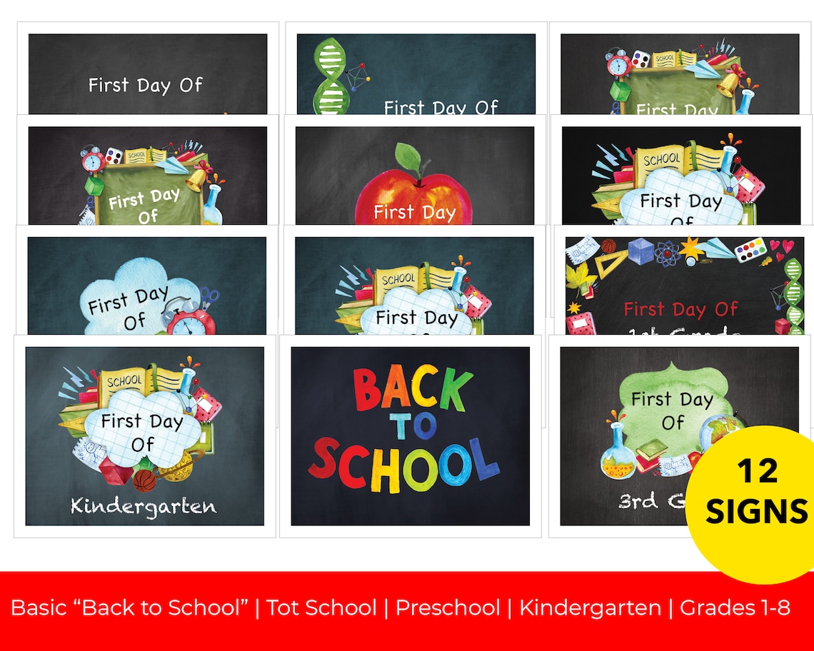 First Day of School Back to School Printable - Etsy