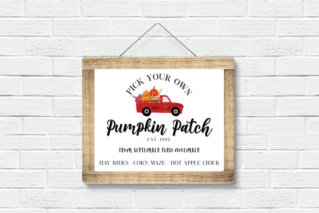 Pumpkin Patch Fall Sign PRINTABLE 11x14 and 16x20 INSTANT DOWNLOAD - Etsy