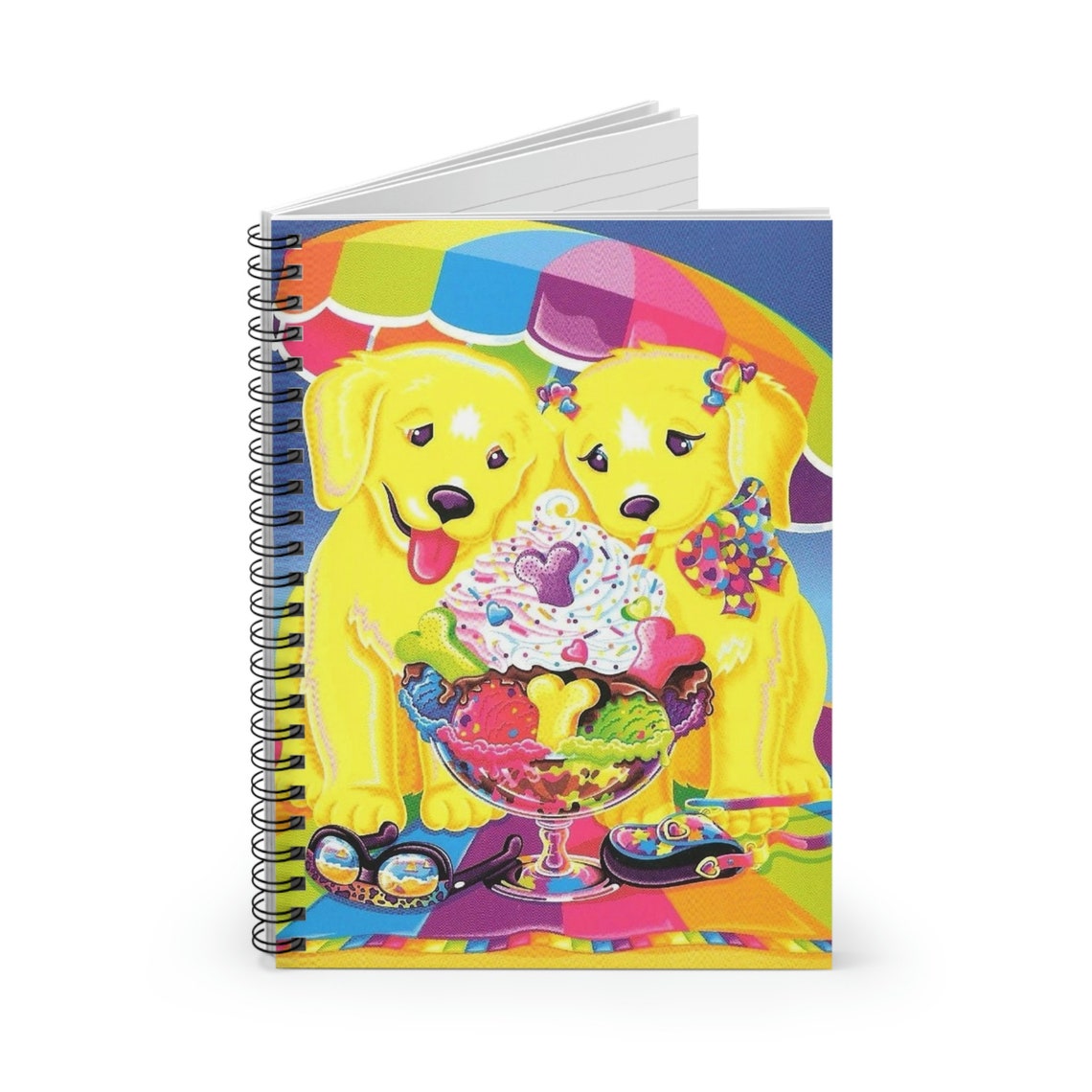 Lisa Frank Style Notebook Puppy - Etsy