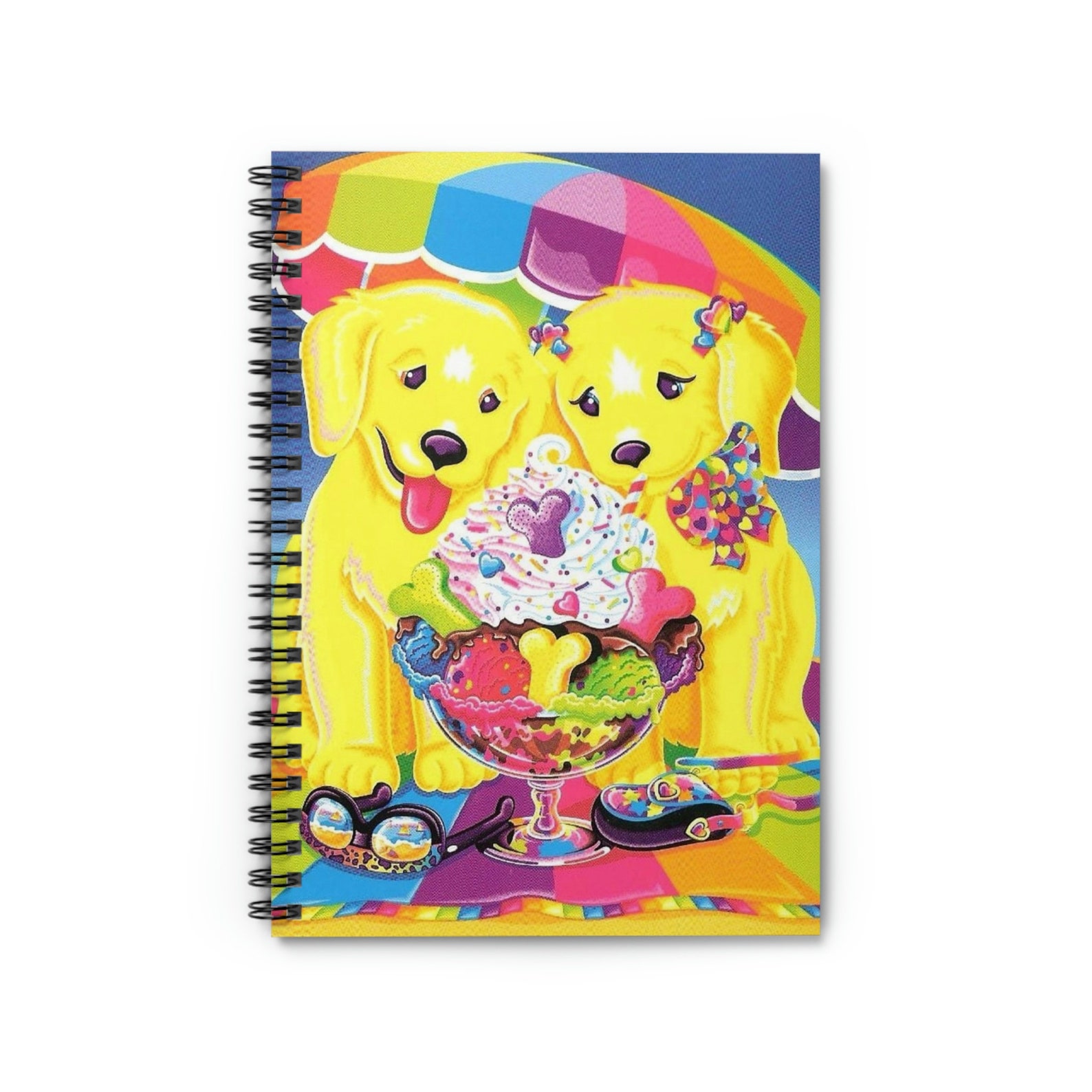 Lisa Frank Style Notebook Puppy - Etsy