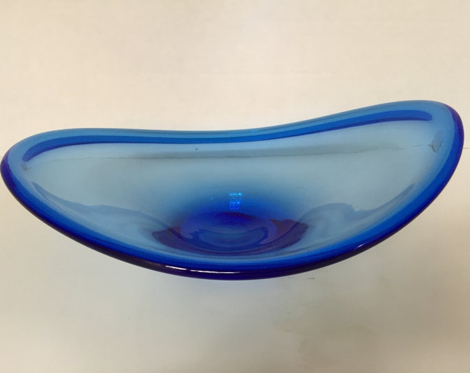 Mid Century HOLMEGAARD Bowl aqua Blue - Etsy