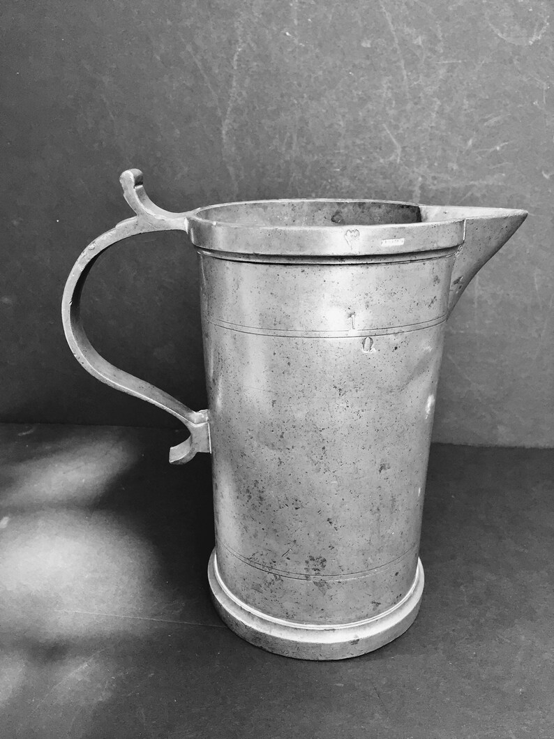 Antique GERMAN PEWTER PITCHER Marked - Etsy