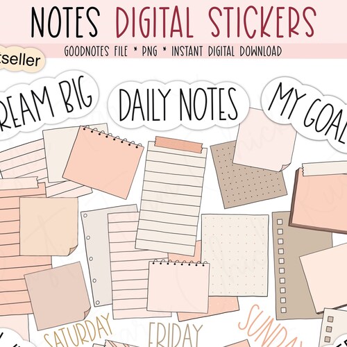 Digital Alphabet Stickers PNG Pre-cropped for Goodnotes - Etsy