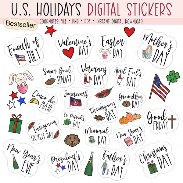 Holidays Stickers - Etsy