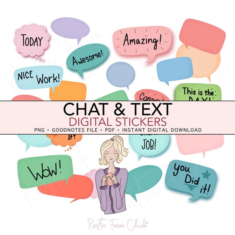 Text Bubble Stickers - Etsy