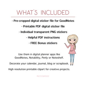 POSITIVE QUOTES Digital Stickers, Pre-cropped Planner Stickers ...