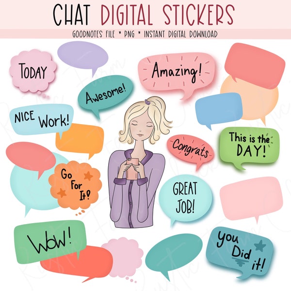 Text Bubble Stickers - Etsy