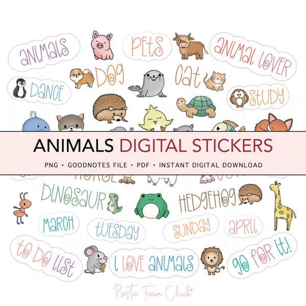 Stickers Animals - Etsy