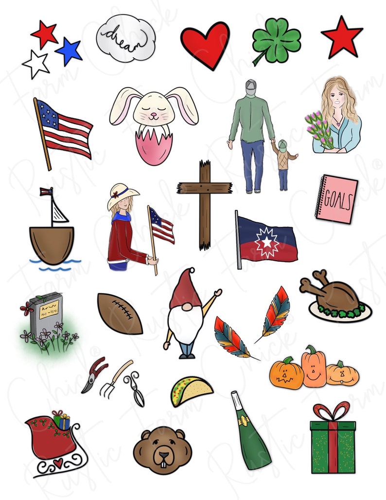 NATIONAL U.S. HOLIDAYS Digital Stickers Goodnotes Stickers - Etsy