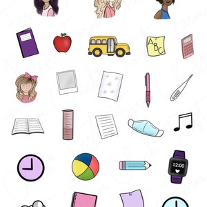 TEACHER Digital Stickers for Goodnotes, School Classroom Pre-cropped ...