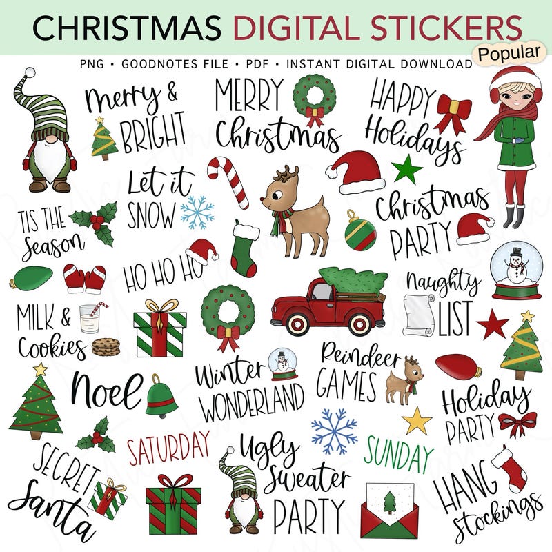 Christmas Stickers - Etsy