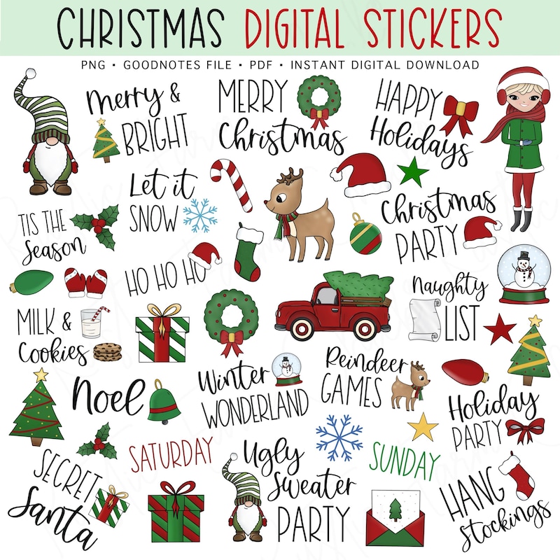 Christmas Stickers - Etsy