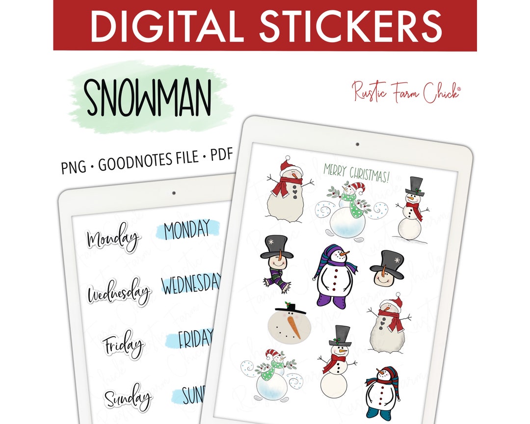 SNOWMAN Printable Clipart, DIY Card Art, Pre-cropped PNG Digital ...