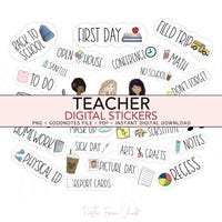 Printable End of Year Digital PNG Sticker Bundle Designs for Teachers ...