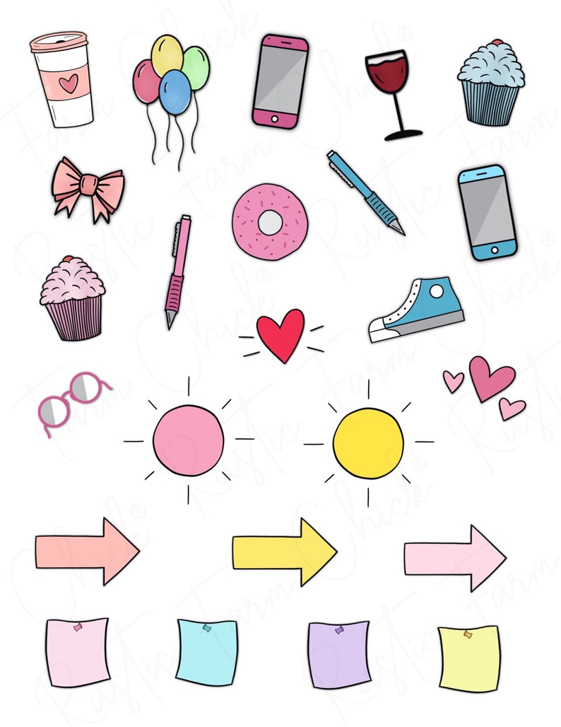 BIRTHDAY Digital Stickers, Birthday Party Pre-cropped Planner Stickers ...