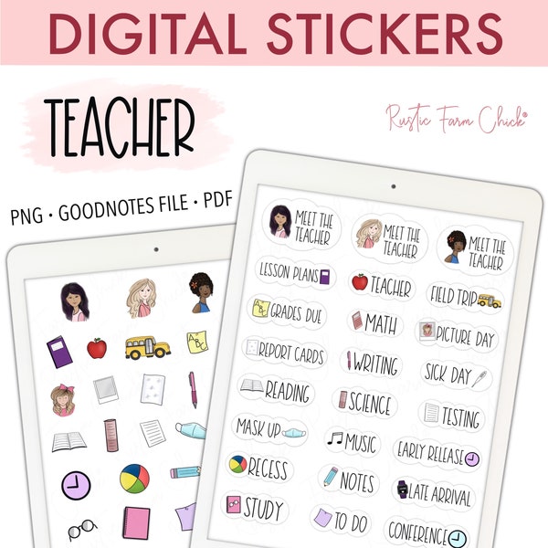 Teacher School Stickers - Etsy