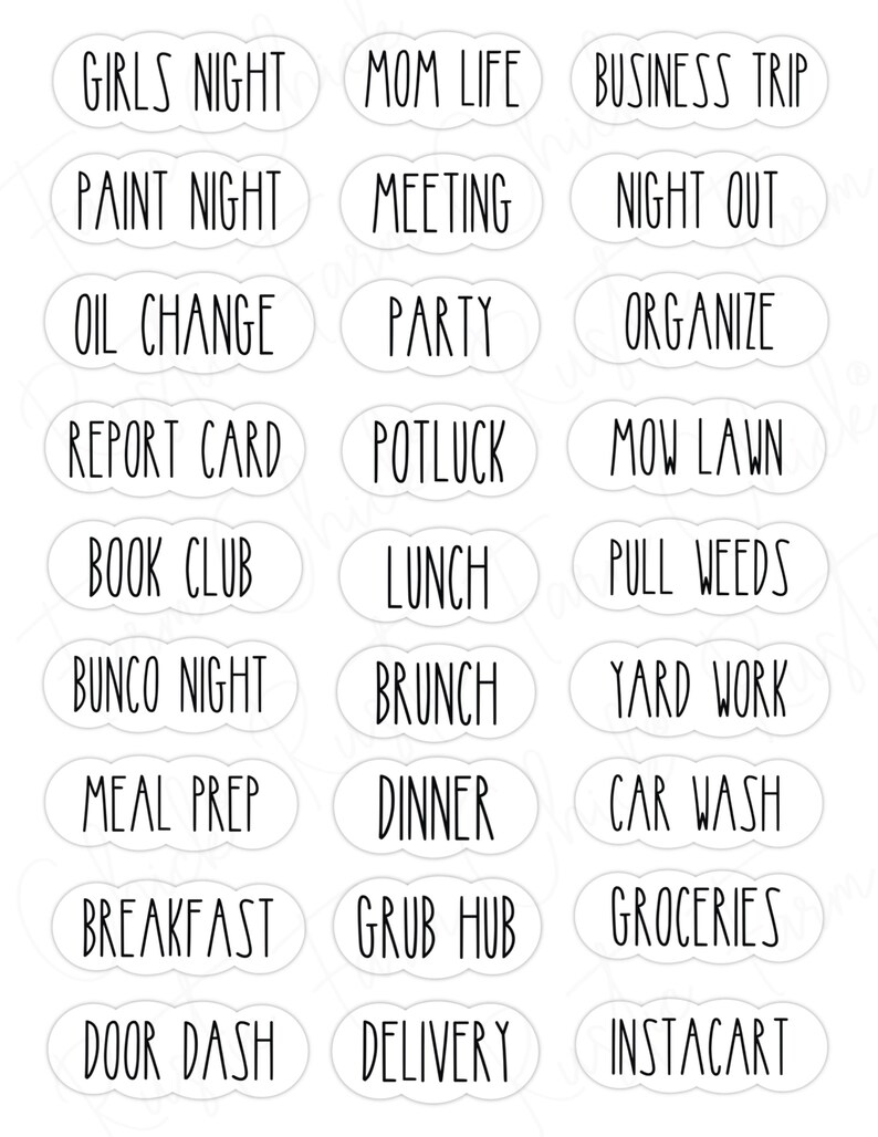 MOM LIFE Planner Words & Phrases, Goodnotes Stickers, Pre-cropped ...