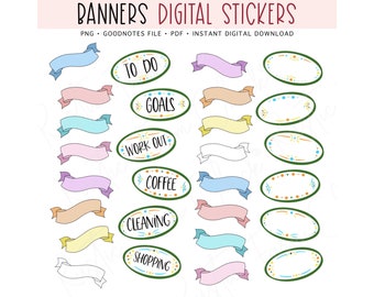 Daily Tasks Digital Stickers Pre-cropped for Goodnotes - Etsy