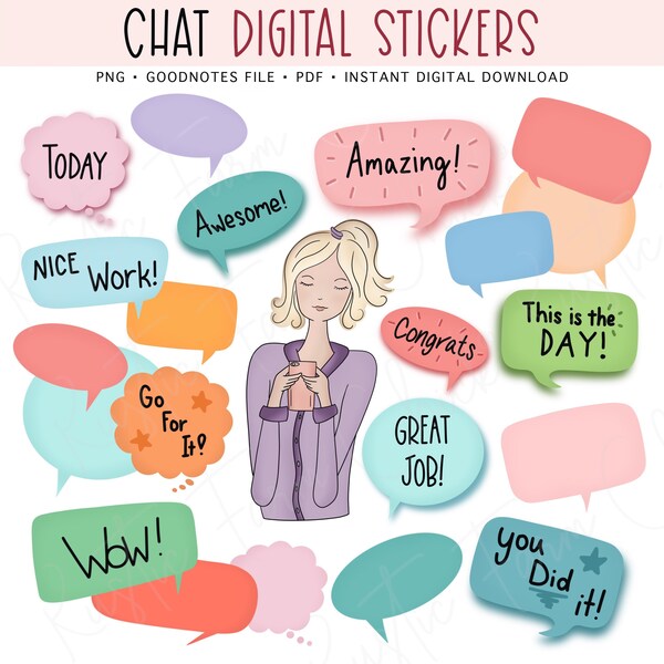 Text Bubble Stickers - Etsy