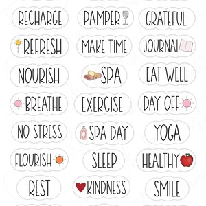 SELF-CARE Digital Stickers for Goodnotes, Self-love Pre-cropped Digital ...