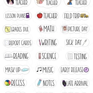 TEACHER Digital Stickers for Goodnotes, School Classroom Pre-cropped ...