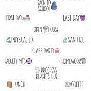 TEACHER Digital Stickers for Goodnotes, School Classroom Pre-cropped ...