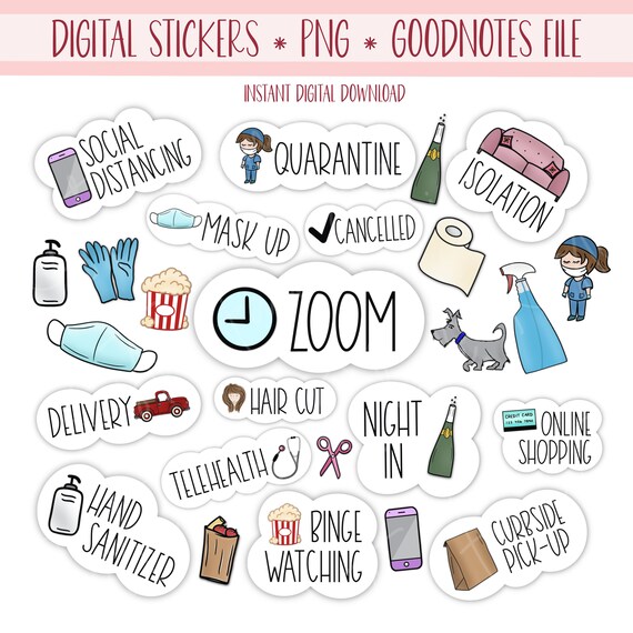 Paper Paper & Party Supplies Digital Meal Planner stickers Precropped ...