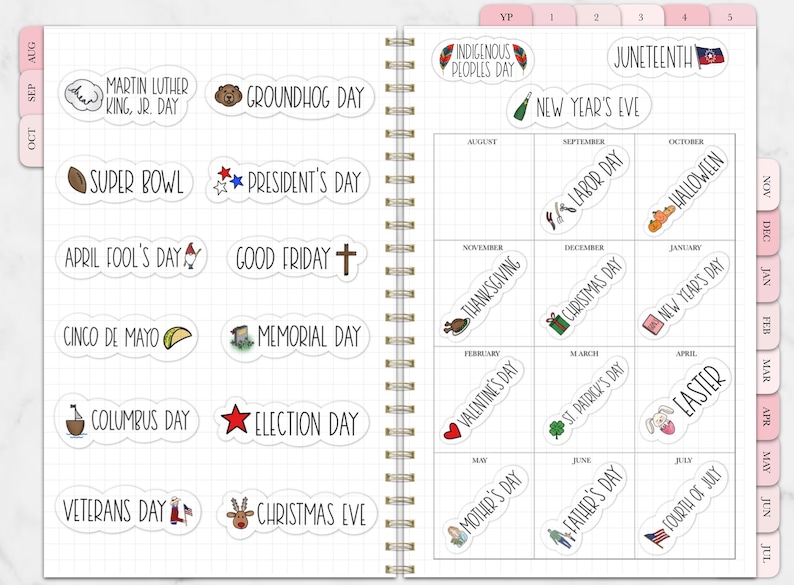 NATIONAL U.S. HOLIDAYS Digital Stickers Goodnotes Stickers - Etsy