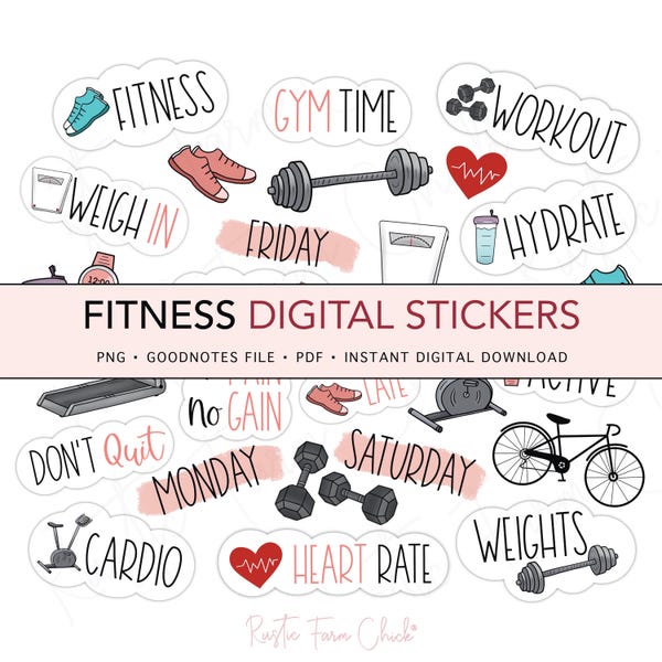 Fitness Stickers - Etsy